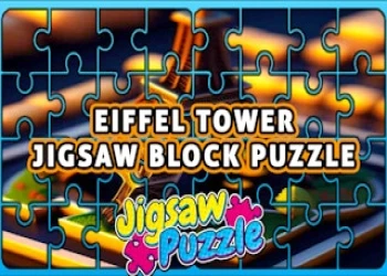 Eiffel Tower Jigsaw Block Puzzle - Free board Game | PlotyGames